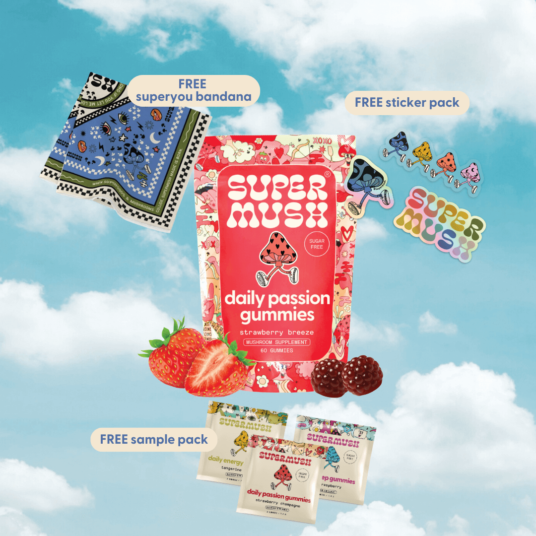 Free Starter Kit | SuperMush Daily Passion Mushroom Gummies